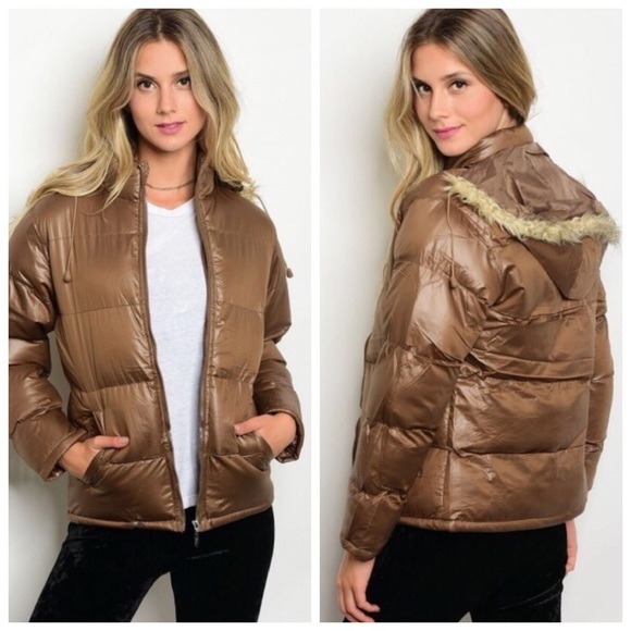 Jackets & Coats | Puffer Jacket Light Weight Mocha | Poshmark